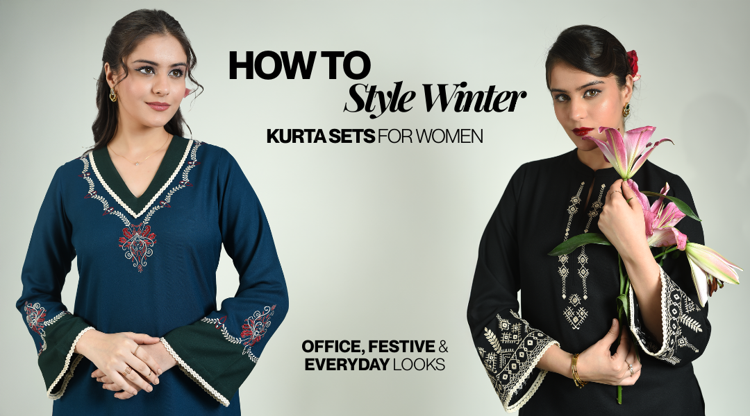 How to Style Winter Kurta Sets for Women | Office, Festive & Everyday ...